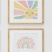 Colorful Sunshine Nursery Wall Art, Pastel Playroom Decor, Boho Smiling ...