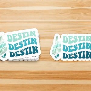 Destin Florida Vinyl Sticker, Vibrant Emerald Coast Sunshine State ...