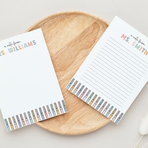 Teacher Note Pad Personalized, Flair Pens Custom School Stationery ...