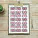 British Flag Stickers, Floral Union Jack Labels, Girly UK Flag Envelope ...