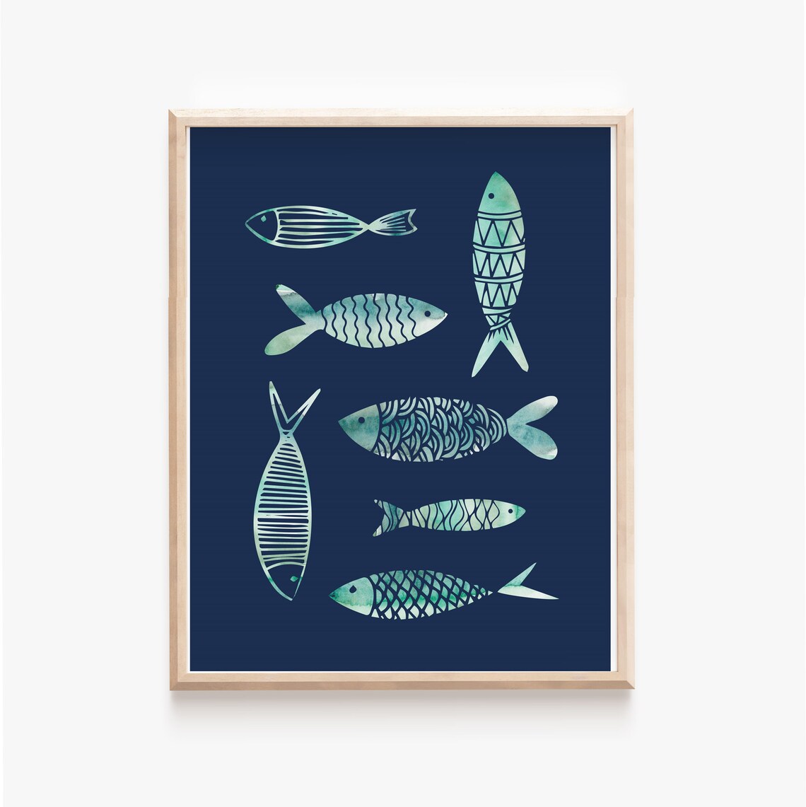Fish Nursery Art PRINTABLE Boy's Room Fish Print Set - Etsy