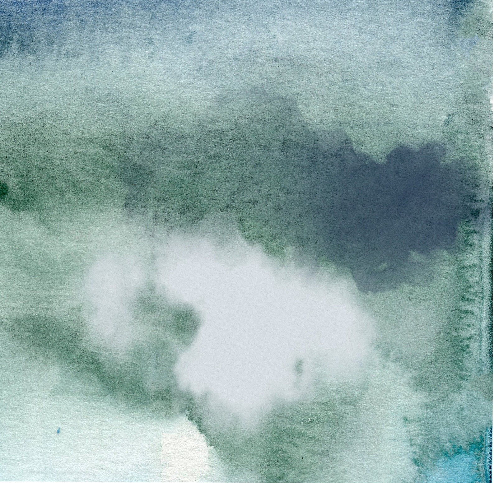 Abstract Landscape Wall Art, Navy Blue Sage Watercolor Abstract Print ...