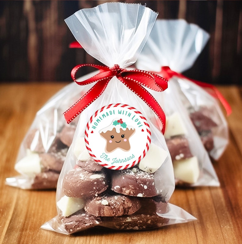 Personalized Baking Christmas Stickers, Homemade With Love Customized ...