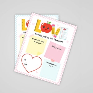 PRINTABLE Teacher Appreciation Gift, Digital Thank You DIY Custom ...
