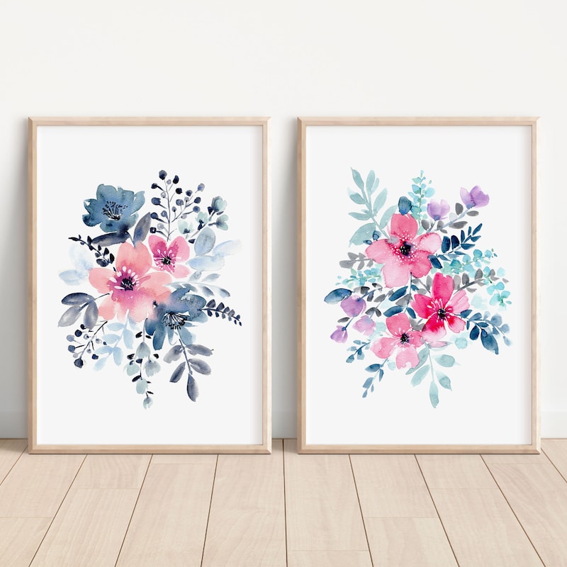 Pink Boho Wall Art - Etsy