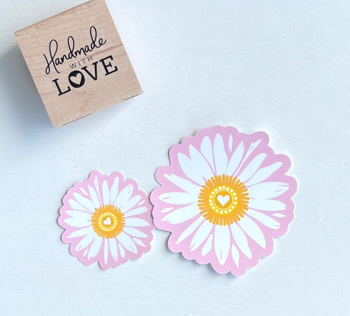 Boho Daisy Sticker, Mini Daisy Sticker Pack, Waterproof Sage Pink Blue ...