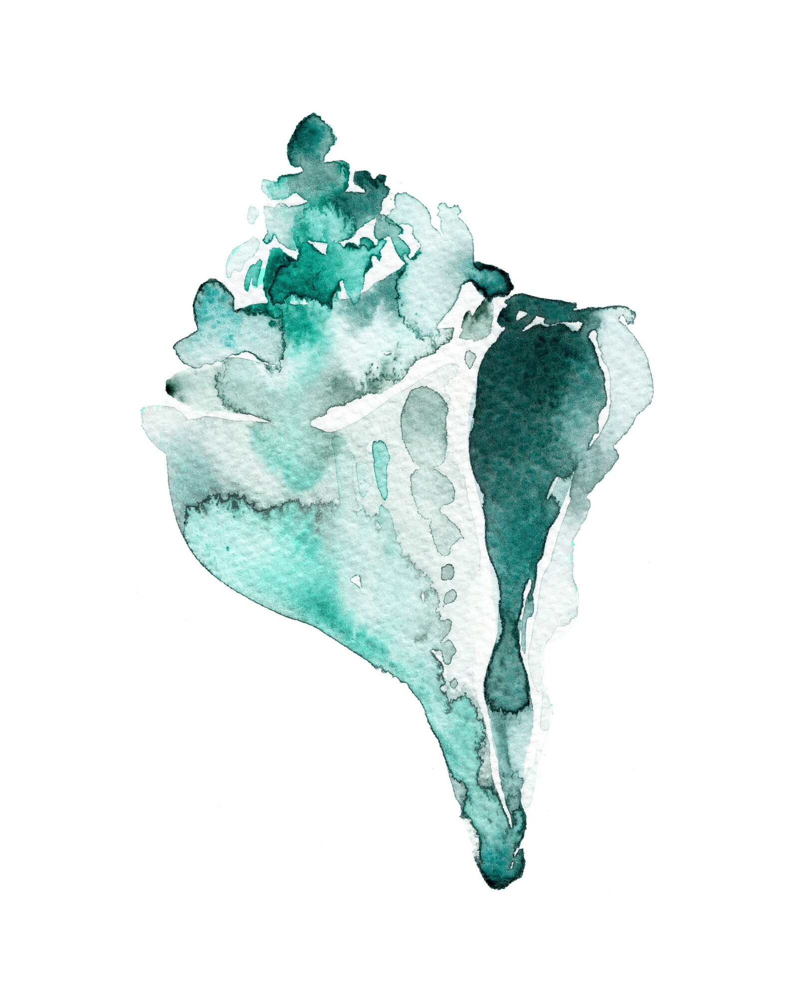 Teal Seashell Nautical Print Set Turquoise Modern Beach Home - Etsy