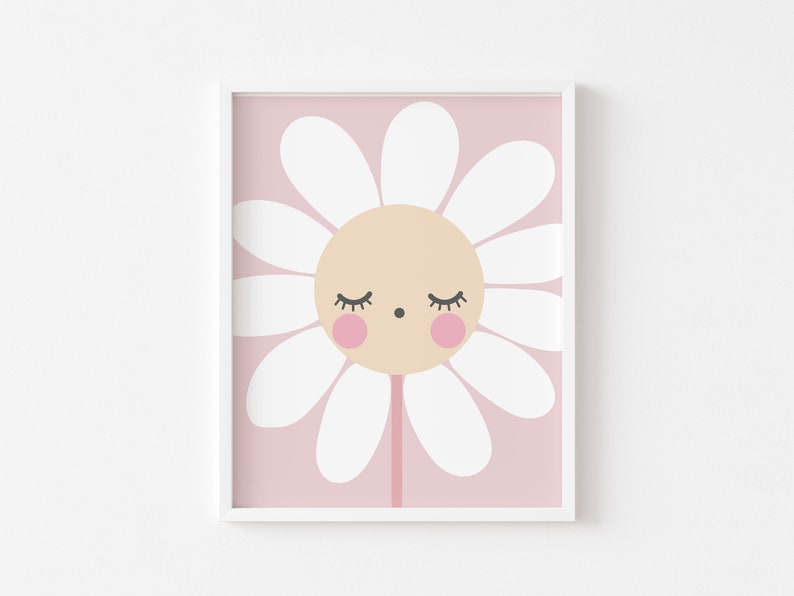 Blush Daisy Nursery Wall Art, You Are so Loved Neutral Daisy Decor ...