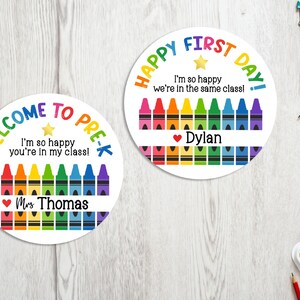Personalized Back to School Stickers, First Day of School Labels, Kids ...