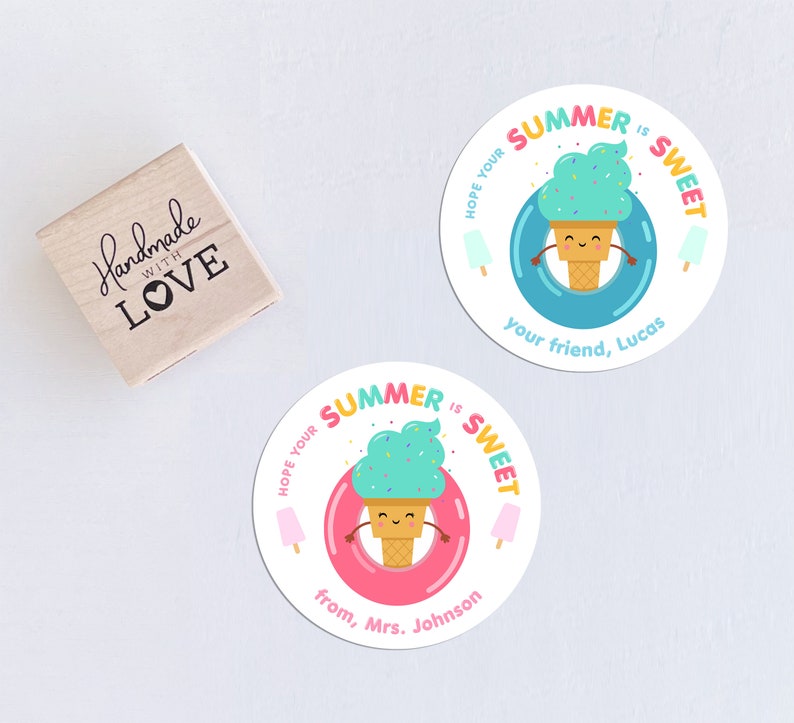 Personalized Last Day of School Labels, Custom End of Year Stickers ...