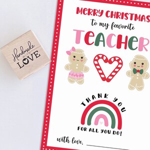 PRINTABLE Christmas Gift Card Holder for Teacher, Merry Christmas Kids ...