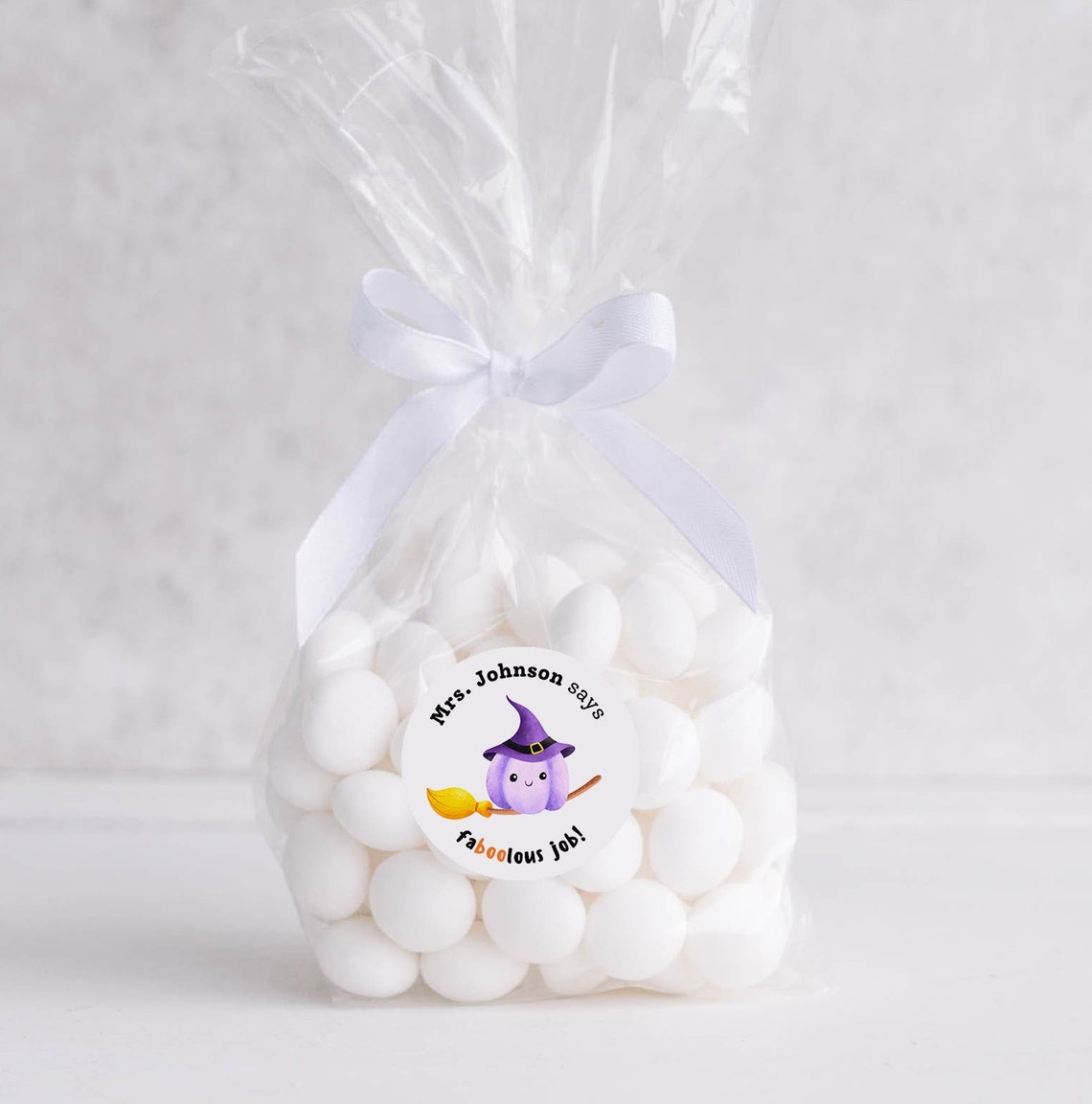 Personalized Teacher Reward Halloween Stickers, Custom Well Done Labels ...