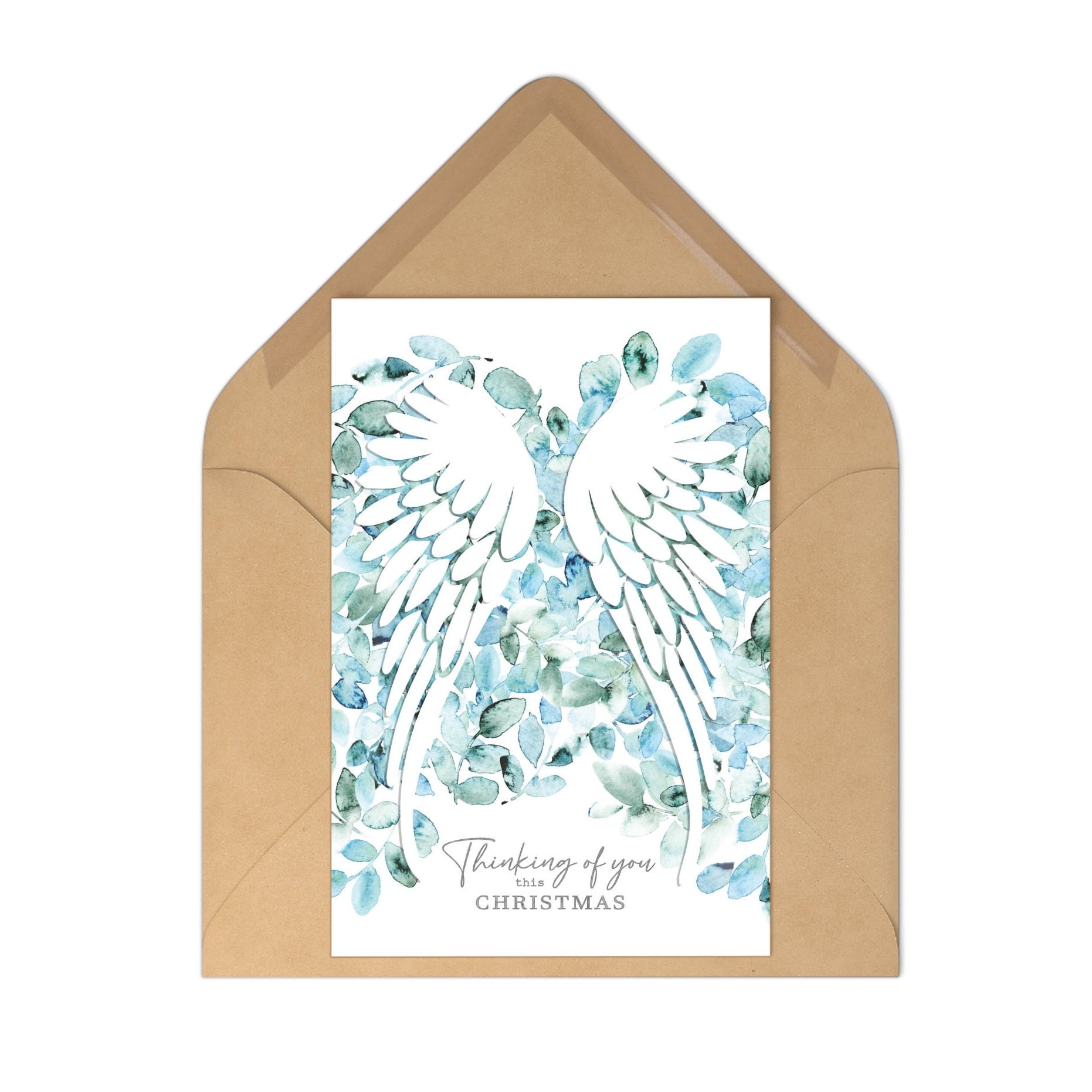 Christmas Card for Widow, Angel Wings Sympathy Card, Grief and Loss ...
