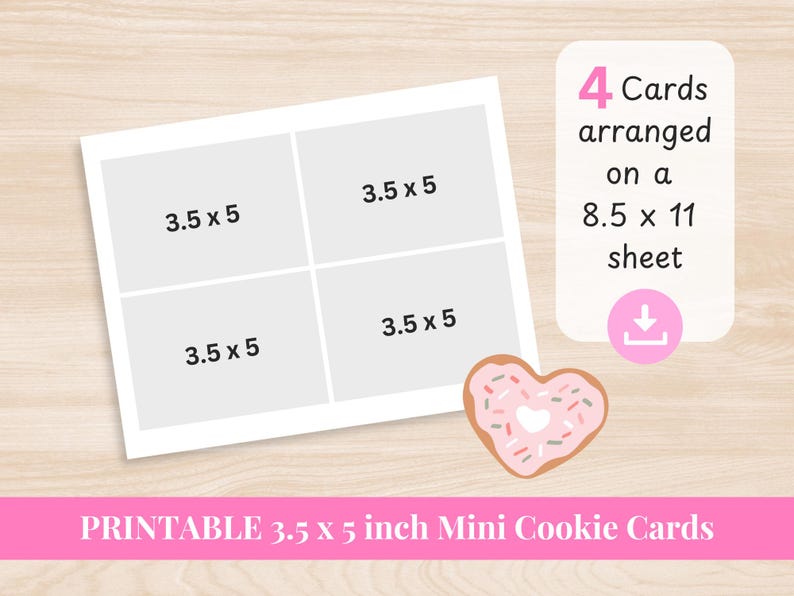 PRINTABLE Easter Cookie Cards, Mini 3.5 X 5 Cookie Card Backers ...