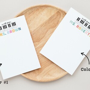 Music Teacher Notepad Personalized, Colorful Custom Boho Stationery ...