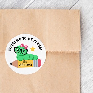 Personalized Back to School Stickers, Custom Teacher Favors Welcome to ...