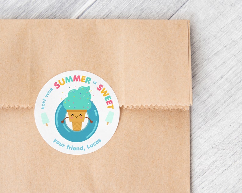 Personalized Last Day of School Labels, Custom End of Year Stickers ...