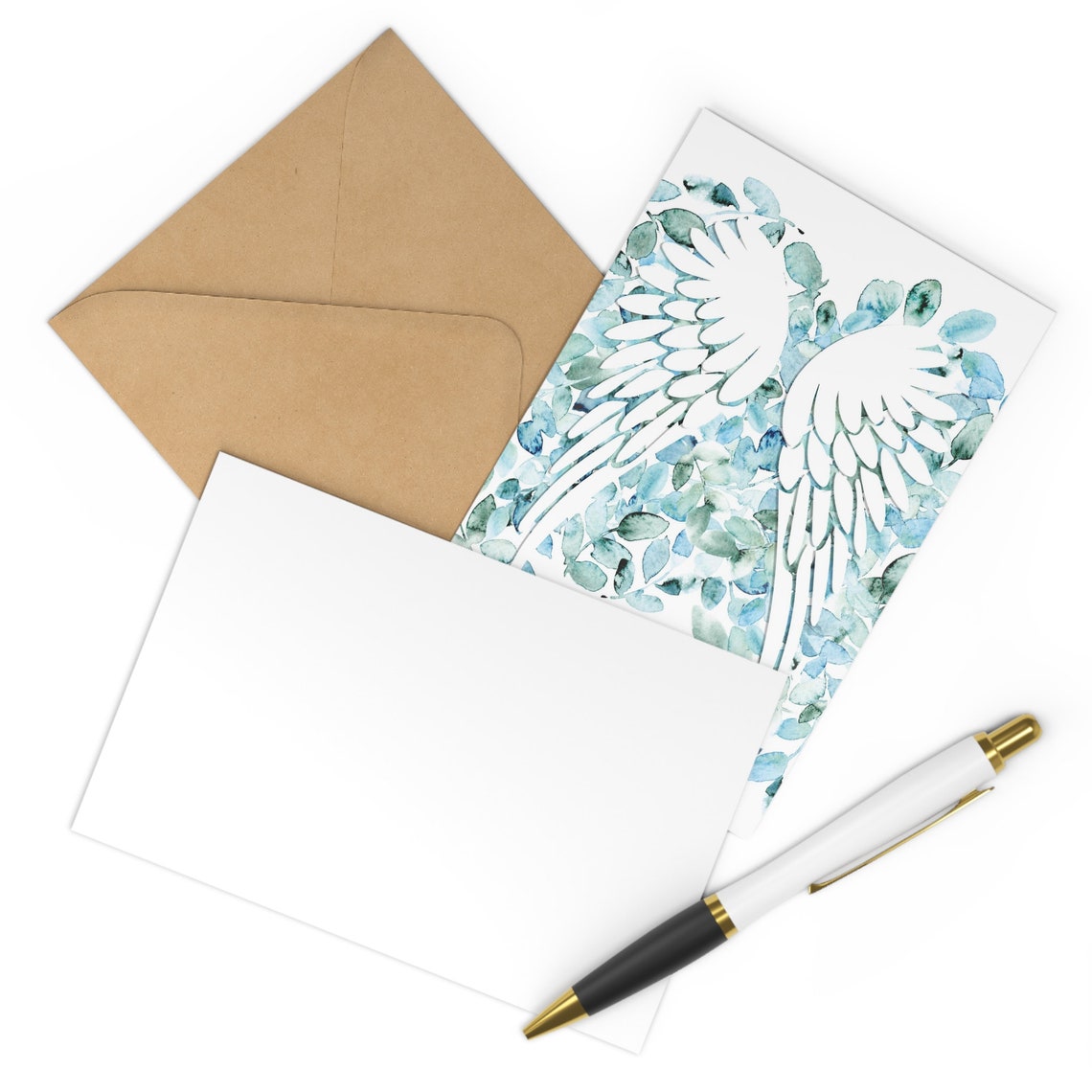 Christmas Card for Widow, Angel Wings Sympathy Card, Grief and Loss ...