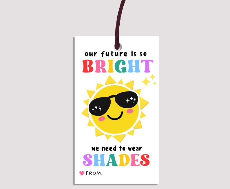 End of School Year Gift Tag PRINTABLE, Digital Summer Break Favors ...