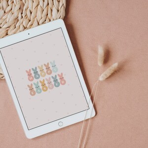 Easter Wallpapers, Cute Boho Bunny Digital Download, Girly Happy Easter ...