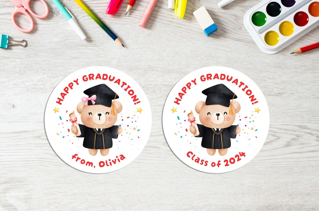 Personalized Graduation Stickers for Kids, Custom Teacher Labels for ...