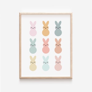 Boho Easter PRINTABLE, Neutral Bunny Girls Room Decor, Digital Easter ...