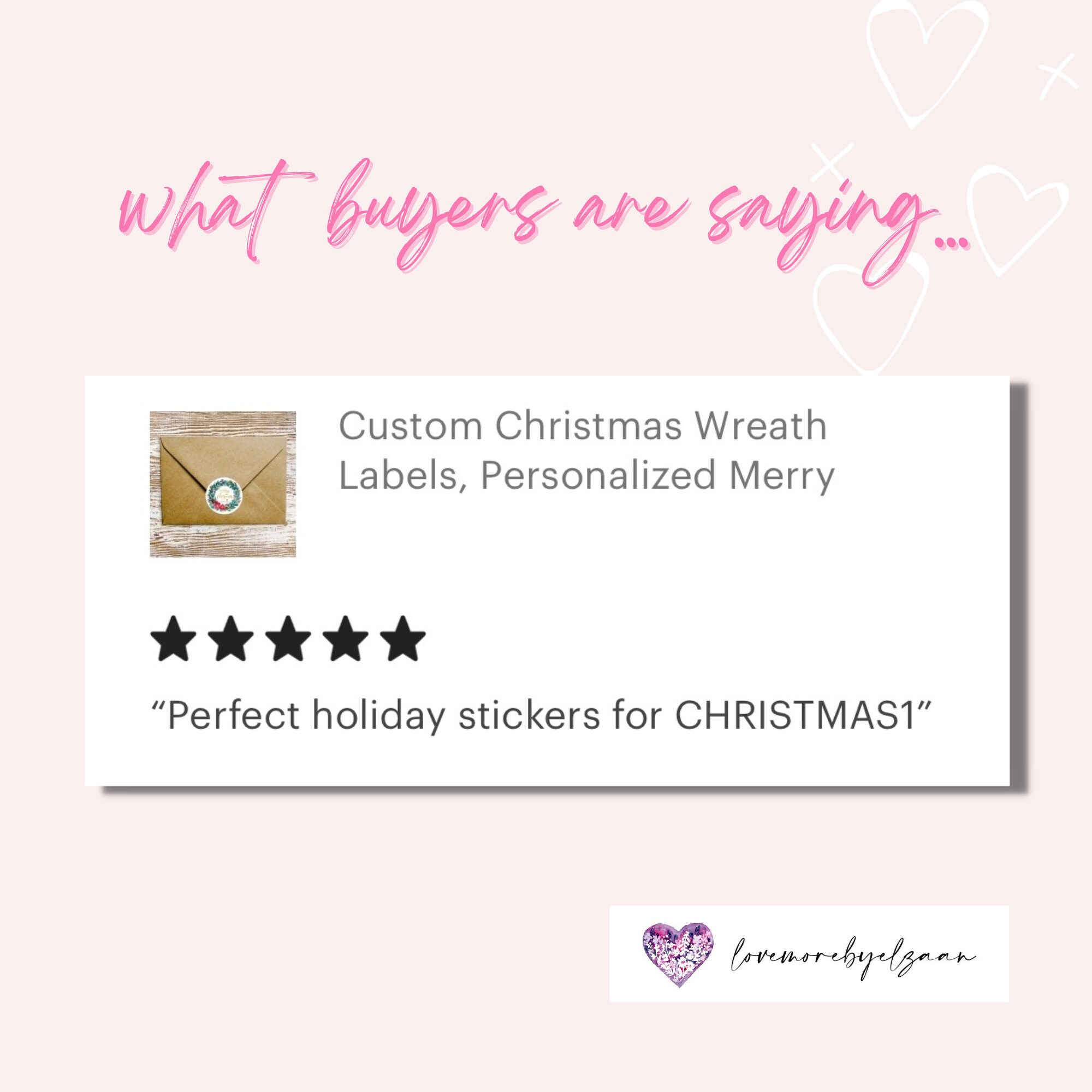 Custom Christmas Wreath Labels Personalized Merry Christmas - Etsy