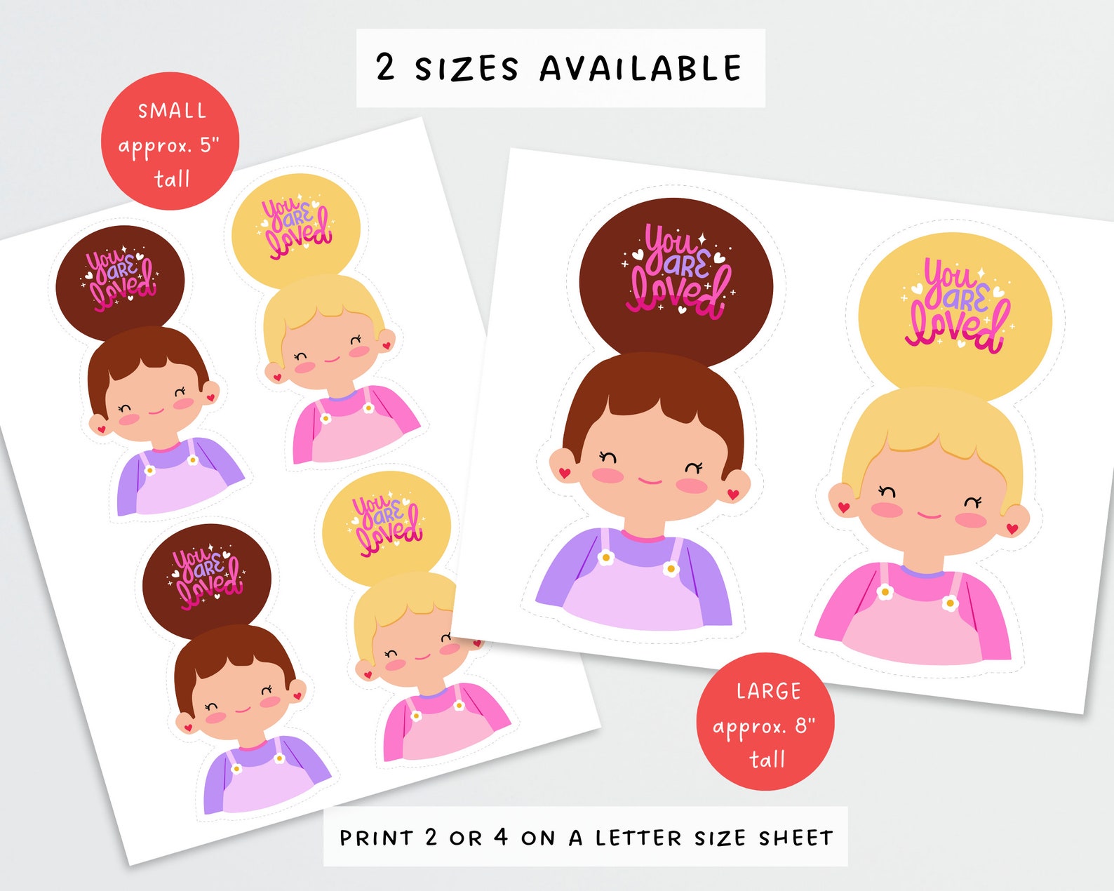 Valentine Scrunchie PRINTABLE, Cute Kids Valentine's Day Cards, Hair ...