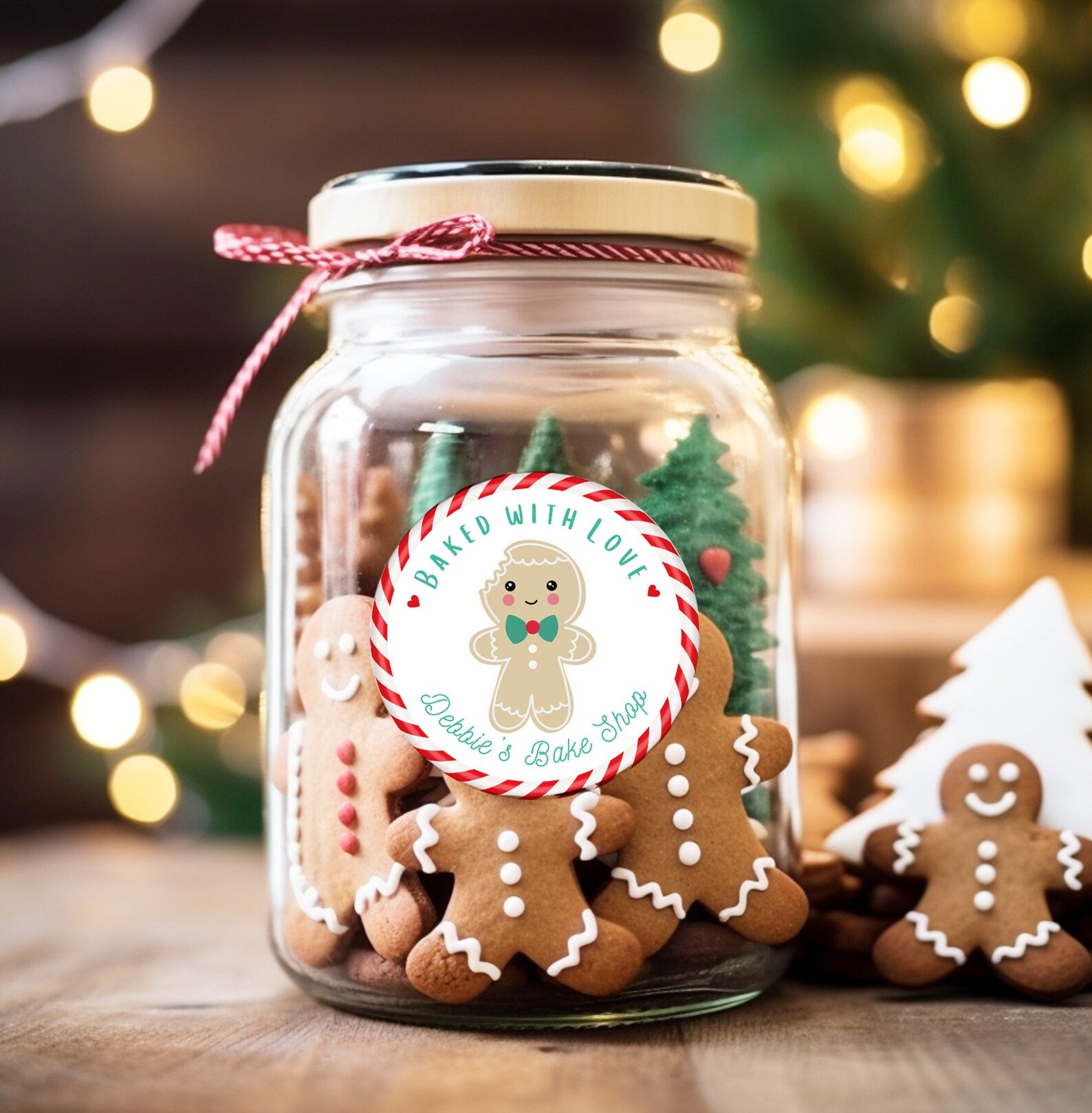 Personalized Baking Christmas Stickers, Homemade With Love Customized ...