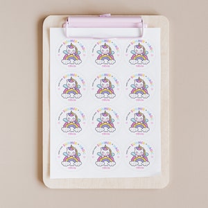 Personalized End of Year Stickers, Unicorn Summer Break Labels, Kids ...