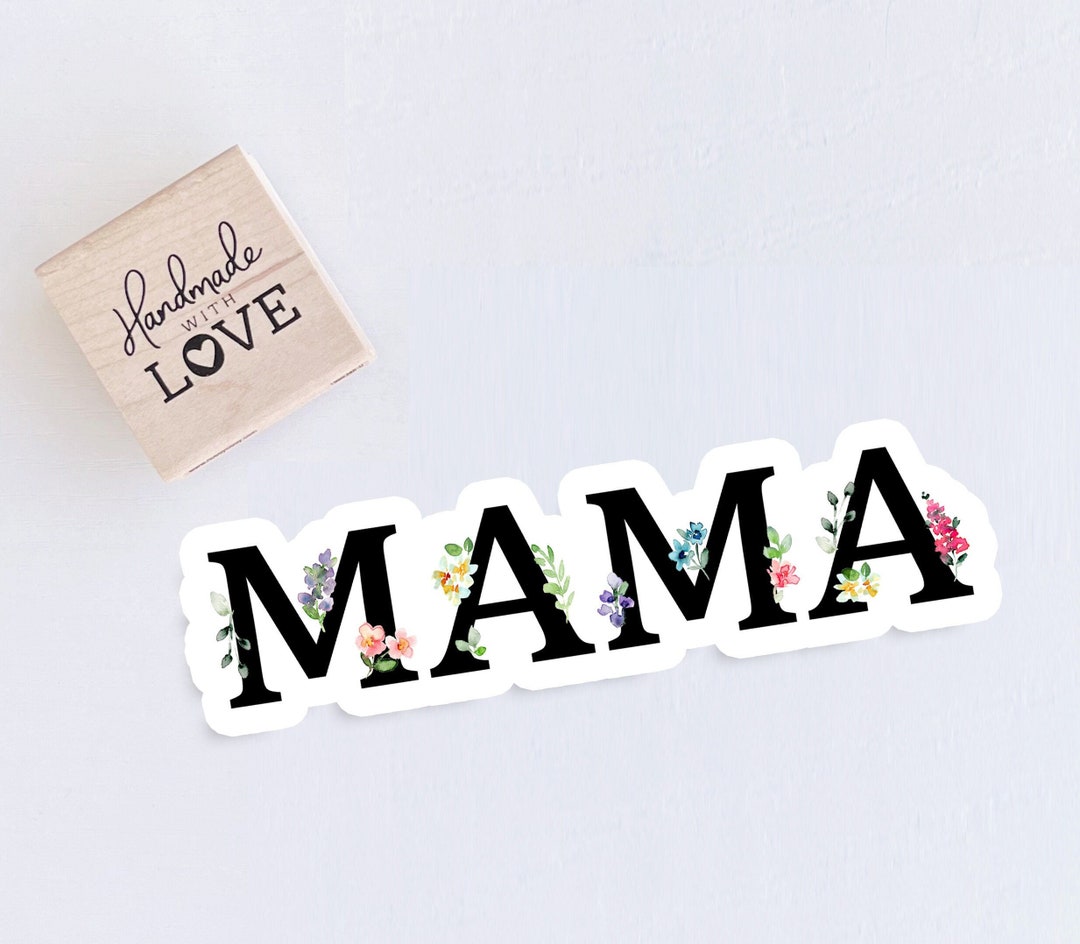 Mama Vinyl Sticker, Waterproof Wildflower Mom Decal, Boho Daisy Water ...