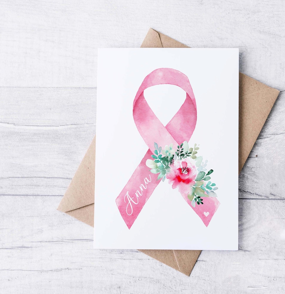 Breast Cancer Encouragement Custom, Pink Ribbon Cancer Awareness ...