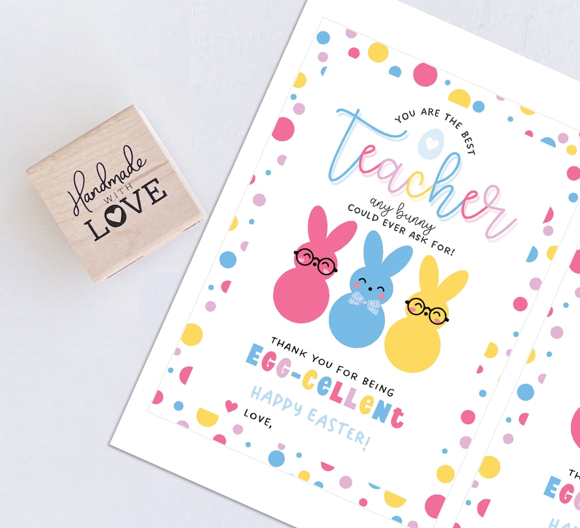 PRINTABLE Easter Gift Card Holder for Teacher, Happy Easter Kids DIY ...