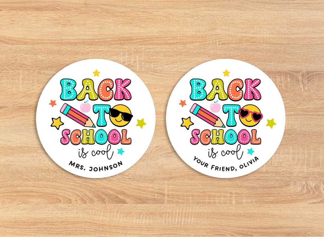 Personalized Back to School Stickers, First Day of School Labels, Cool ...