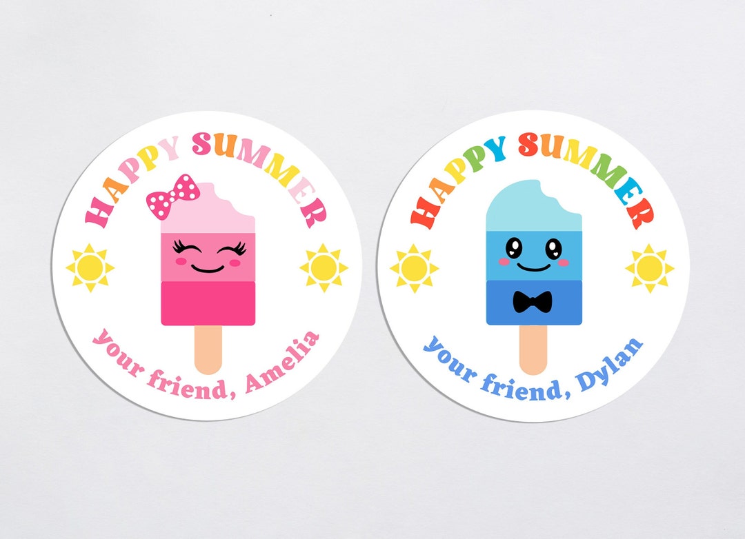 Personalized Last Day of School Labels, Custom End of Year Stickers ...