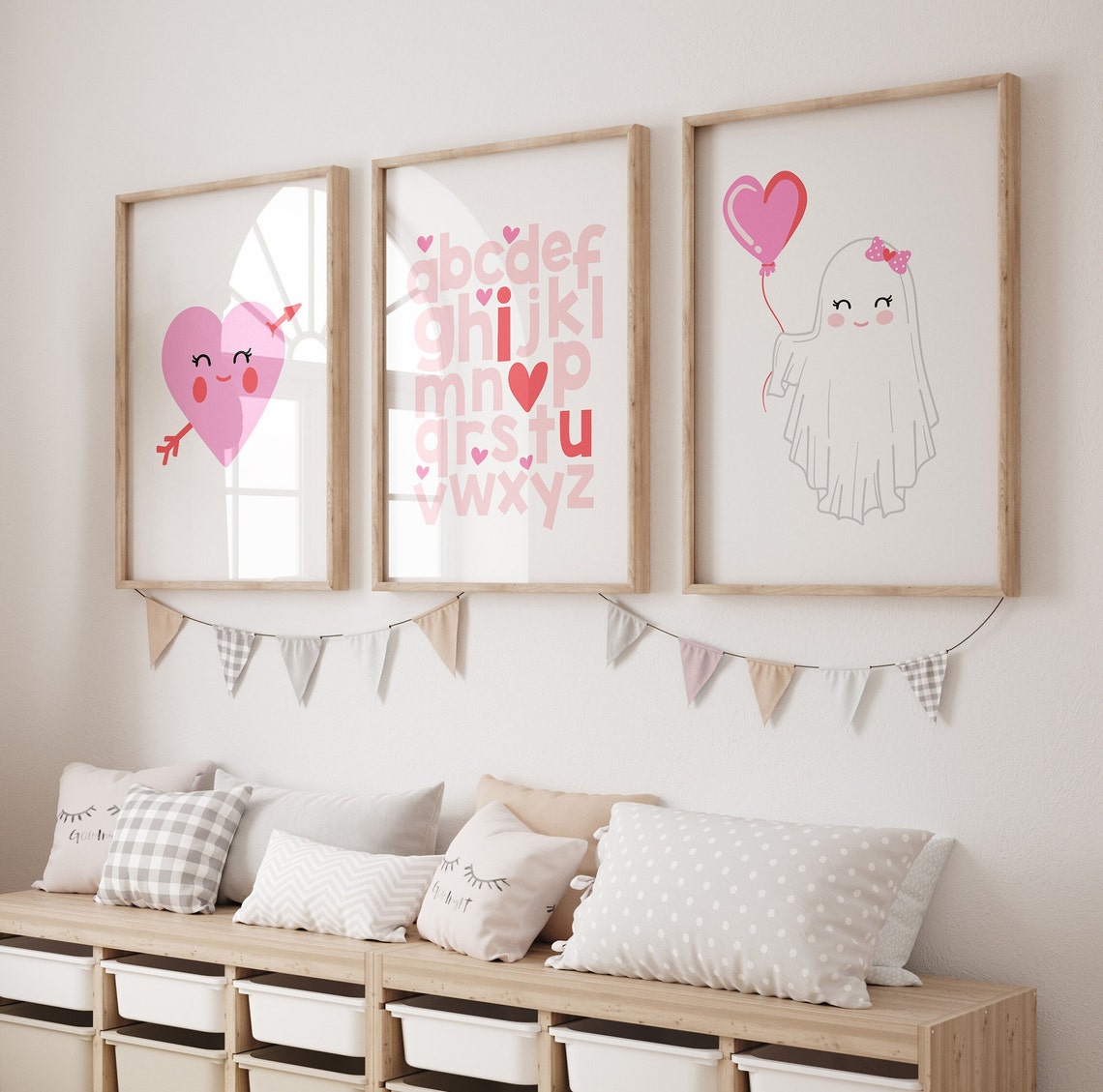 Valentine Nursery Wall Art PRINTABLE, Spooky Valentine's Day Girl's ...