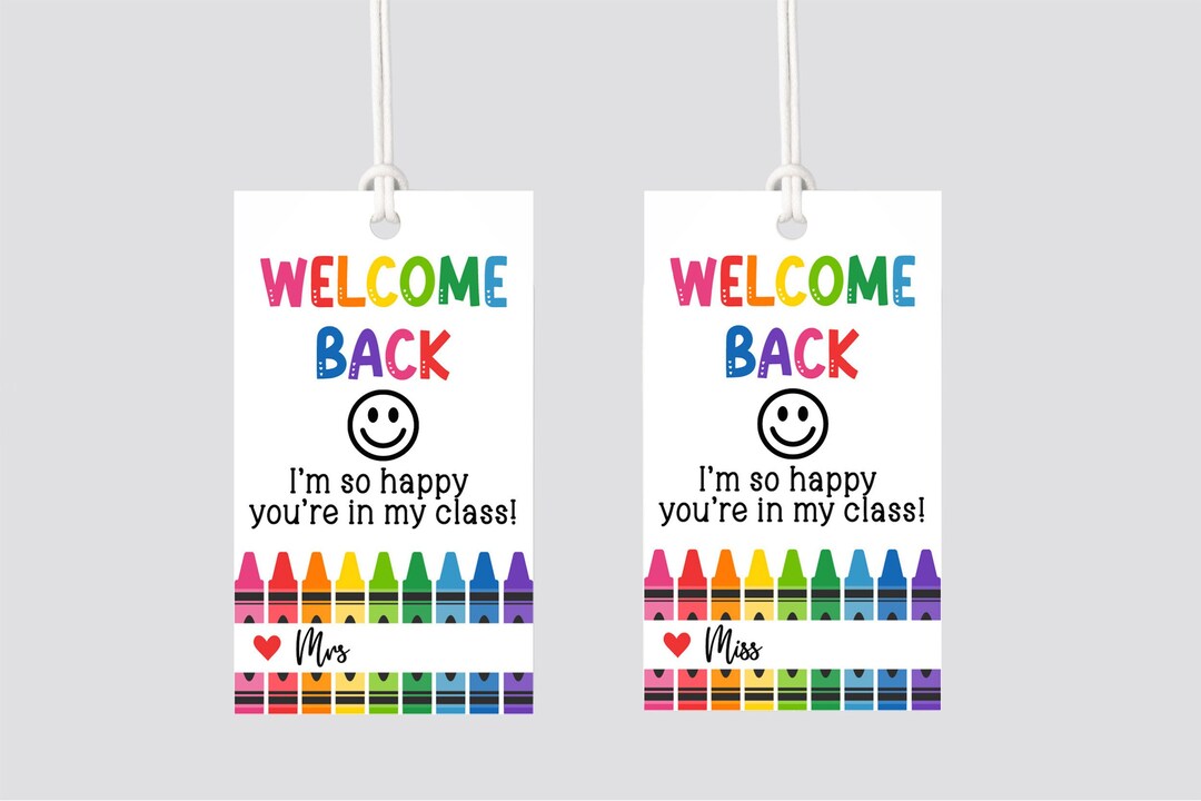 Back to School Gift Tag PRINTABLE, Welcome Back Teacher Class Gifts ...