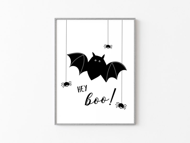 Boy Nursery Halloween Wall Art PRINTABLE, Spooky Little Dude Blue ...