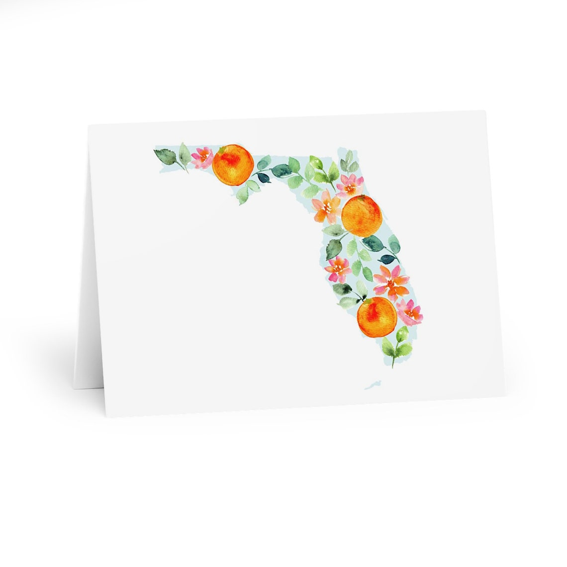 Florida Map Greeting Card Pack, Set of Blank Sunshine State 5x7 Note ...