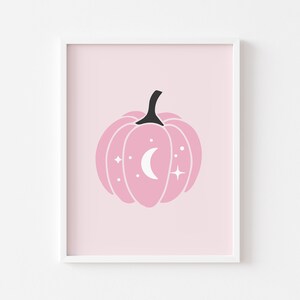 Pink Halloween Nursery Wall Art PRINTABLE, Cute Girls Room Halloween ...