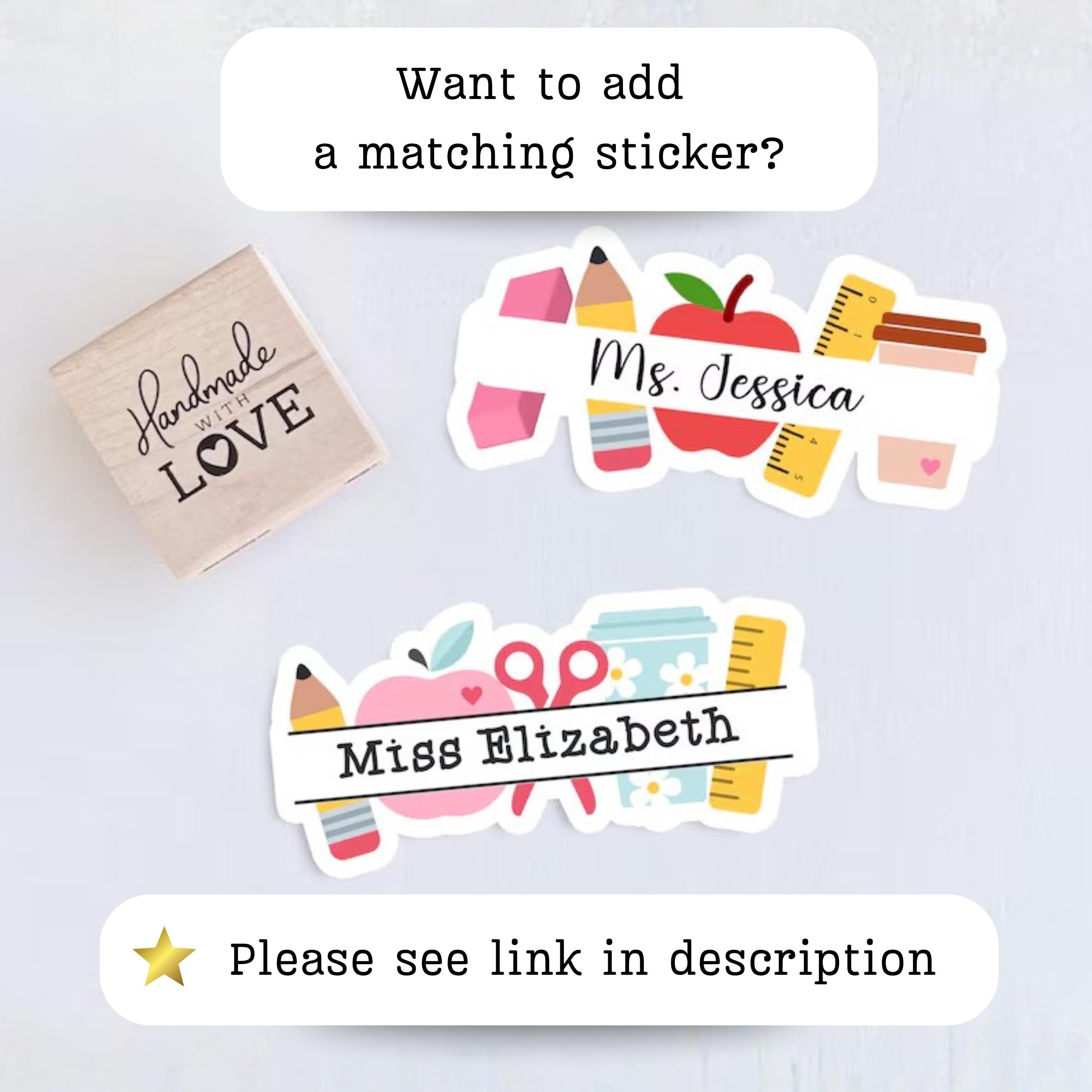 Teacher Note Pad Personalized, Colorful Custom School Stationery, Cute ...