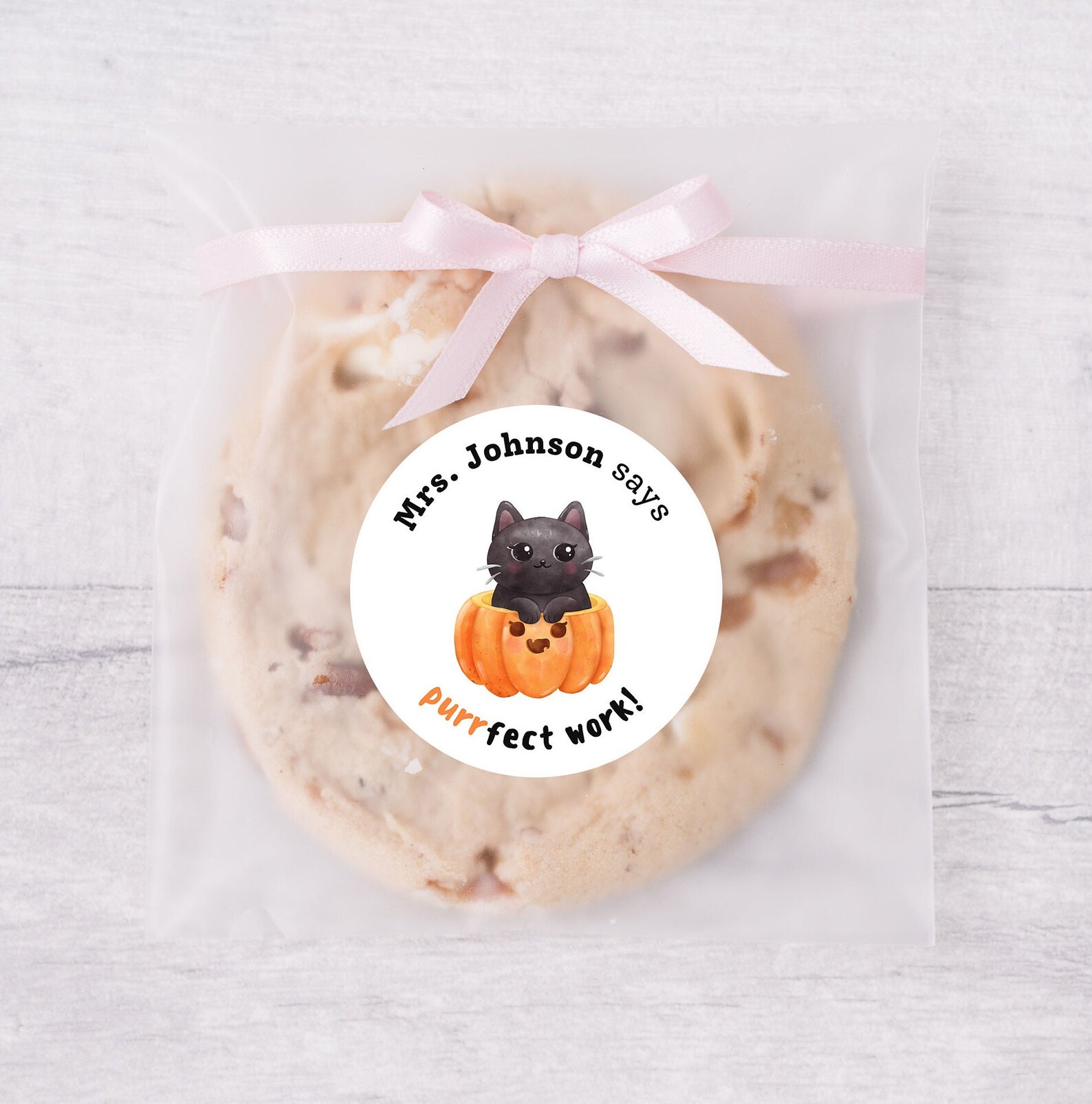 Personalized Teacher Reward Halloween Stickers, Custom Well Done Labels ...