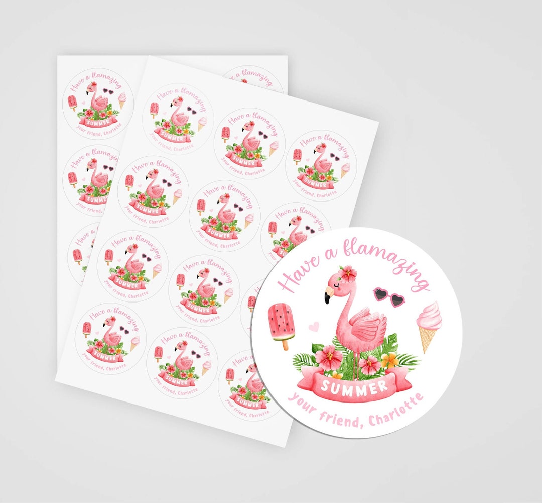 Personalized Summer Break Labels, Kids Last Day of School Tags ...