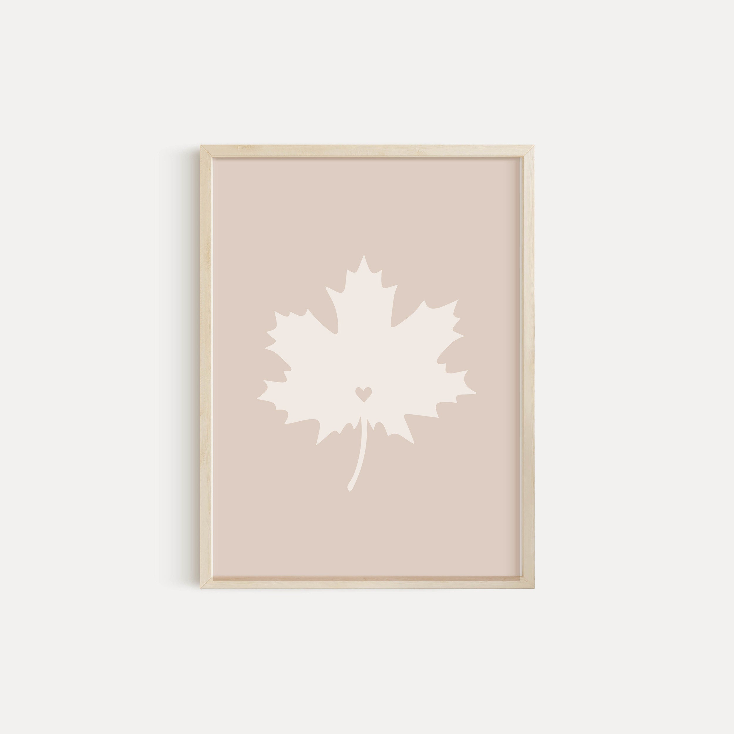 Neutral Leaves Wall Art PRINTABLE, Taupe Fall Maple Leaf Print Set ...