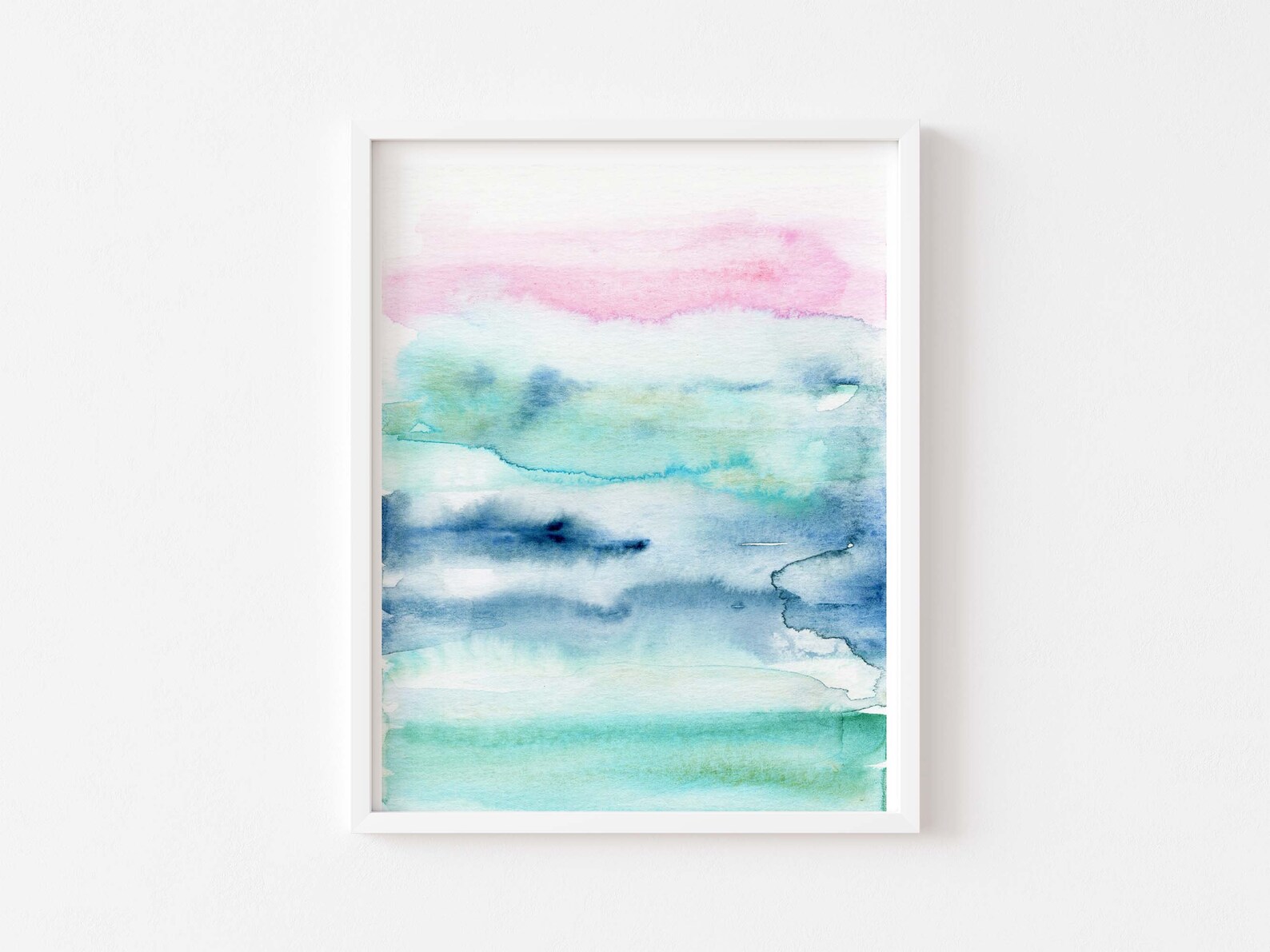 Ocean Abstract Art Print Modern Watercolor Ocean Wave - Etsy