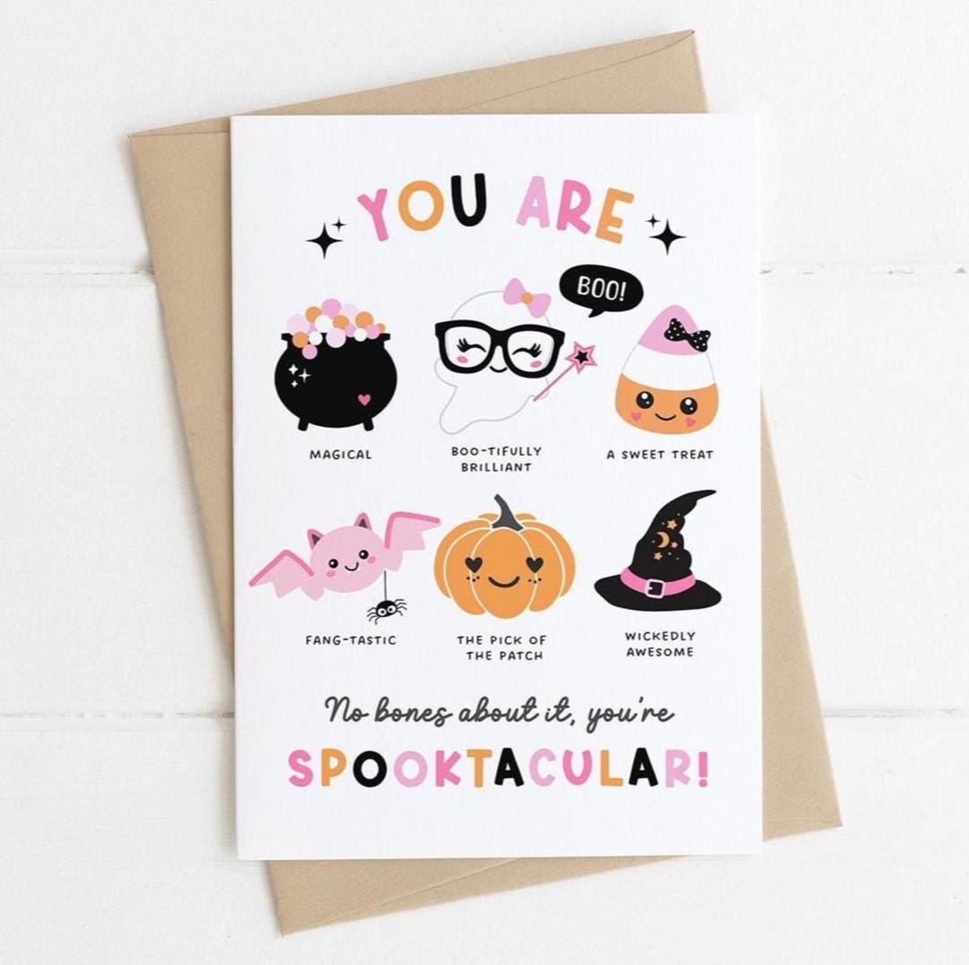 PRINTABLE Halloween Card for Daughter, Spooktacular Halloween Puns ...