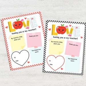 PRINTABLE Teacher Appreciation Gift, Digital Thank You DIY Custom ...