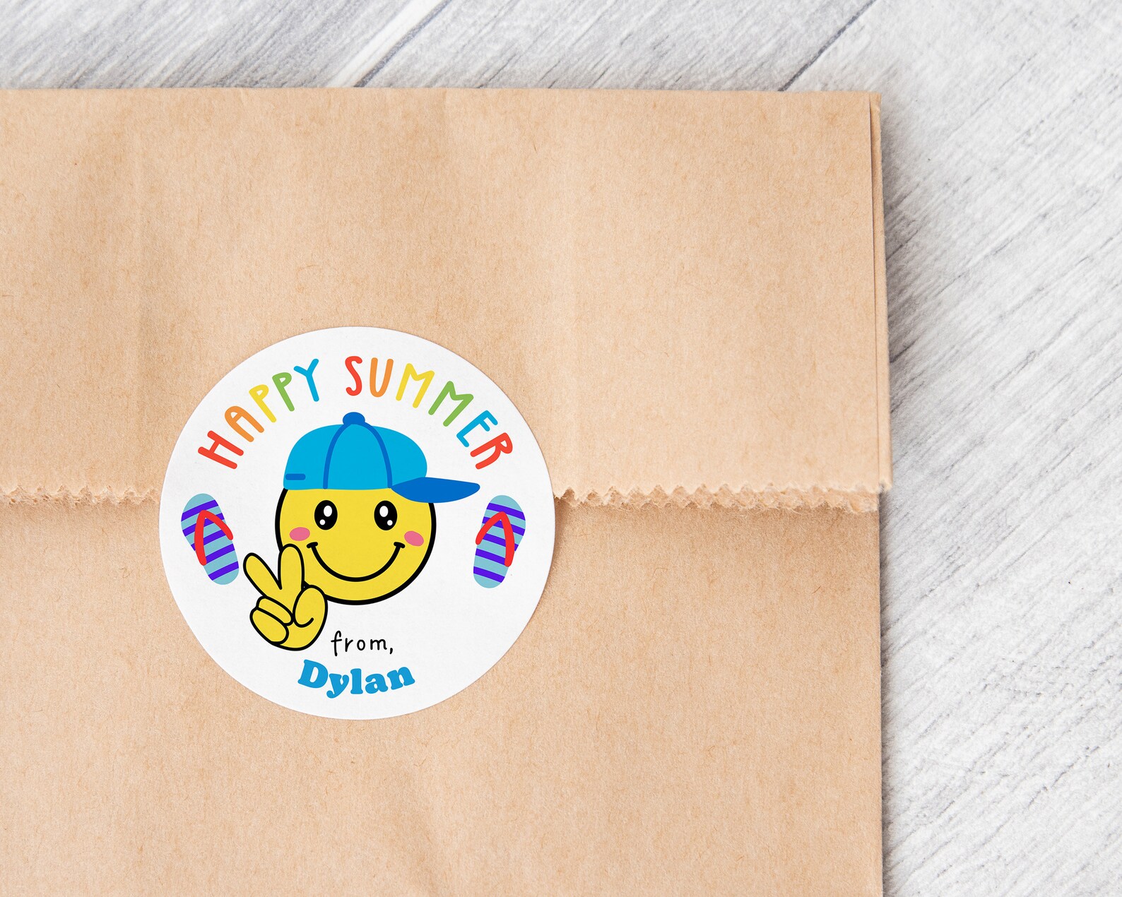 Personalized End of Year Stickers, Summer Break Labels, Kids Last Day ...