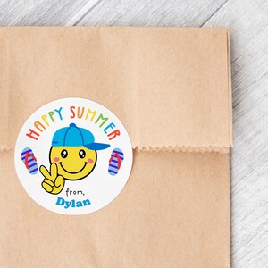 Personalized End of Year Stickers, Summer Break Labels, Kids Last Day ...