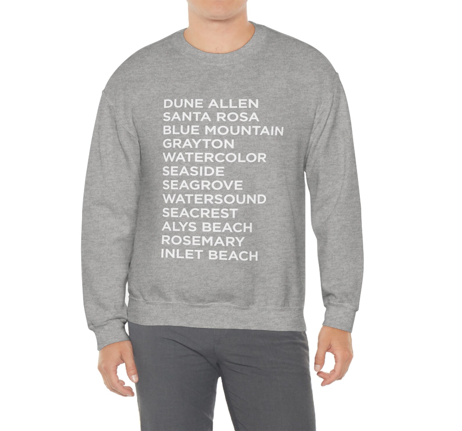 30A Beaches Sweatshirt, Seaside FL Crewneck Pullover, Emerald Coast ...